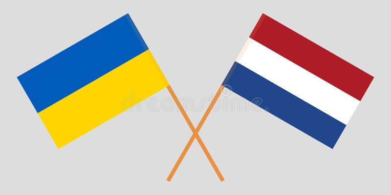 Netherlands and Ukraine. the Netherlandish and Ukrainian Flags ...