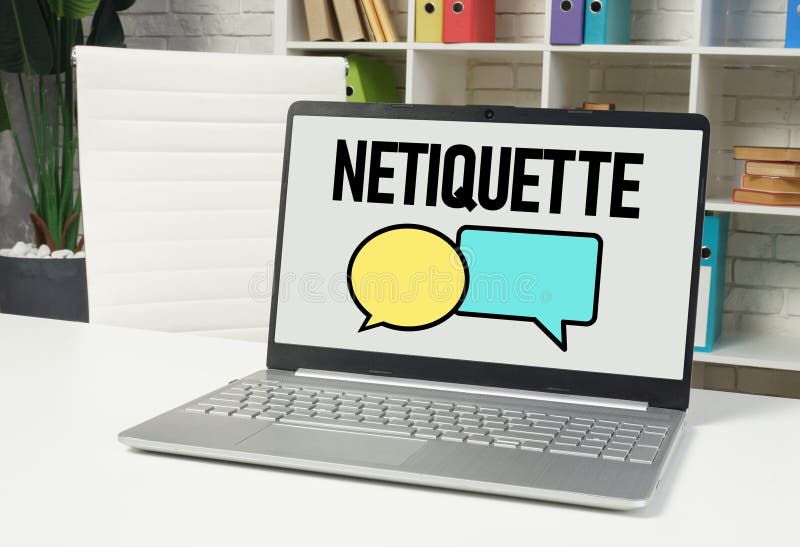 Netiquette and Email Etiquette is Shown Using the Text Stock Photo ...