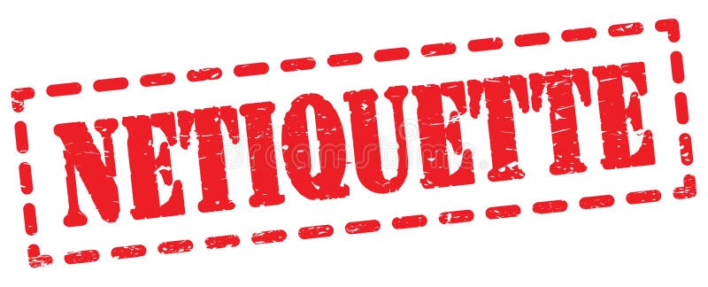 NETIQUETTE Text Written on Red Stamp Sign Stock Illustration ...