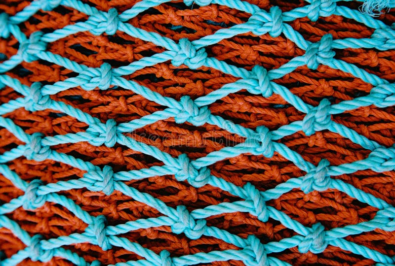 Retro Frame on Old Rope and Fishing Net Stock Photo - Image of decor ...