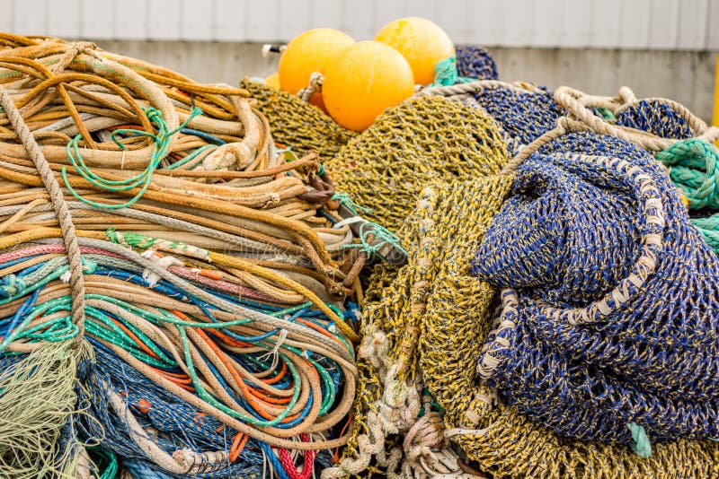 Nets and ropes stock image. Image of trap, float, gray - 78952397