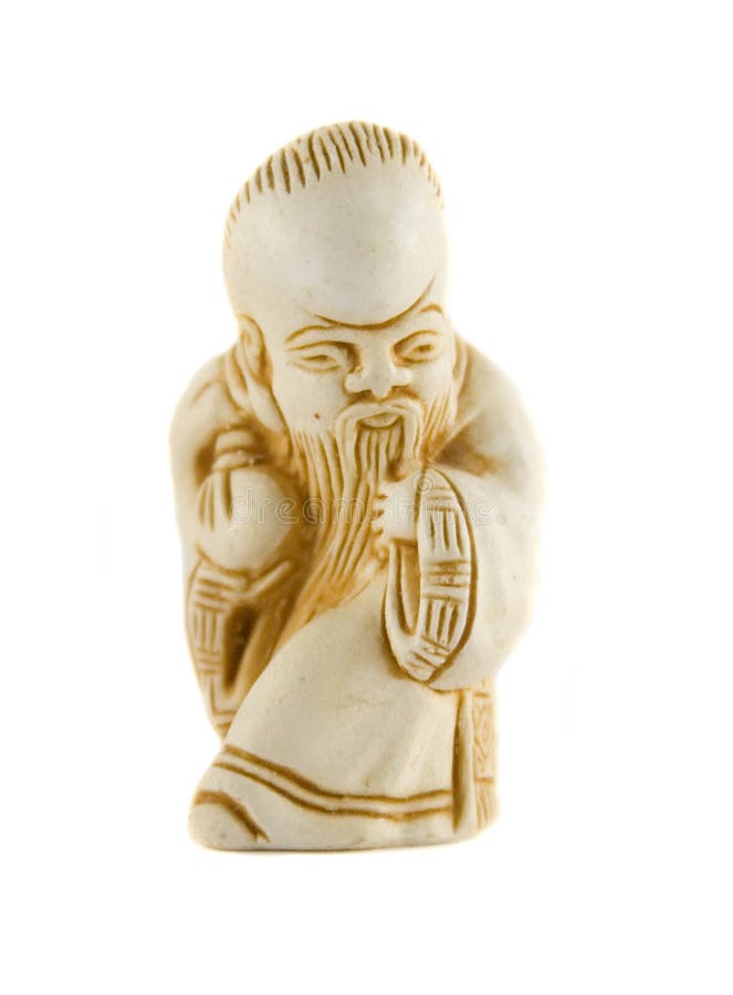 Netsuke isolated on white stock image. Image of enlightenment - 7167917