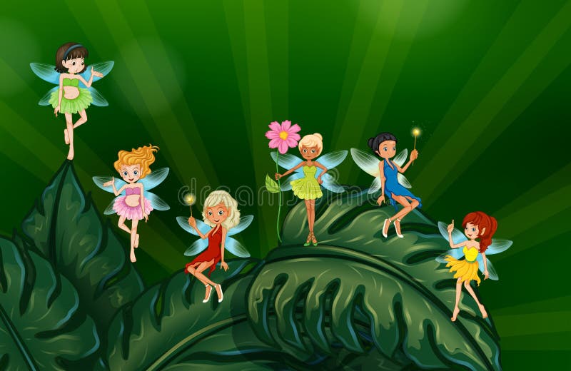 Nette Feen vektor abbildung. Illustration von reizend - 43387403