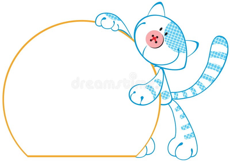 Sieben spielerische Katzen vektor abbildung. Illustration von maus ...