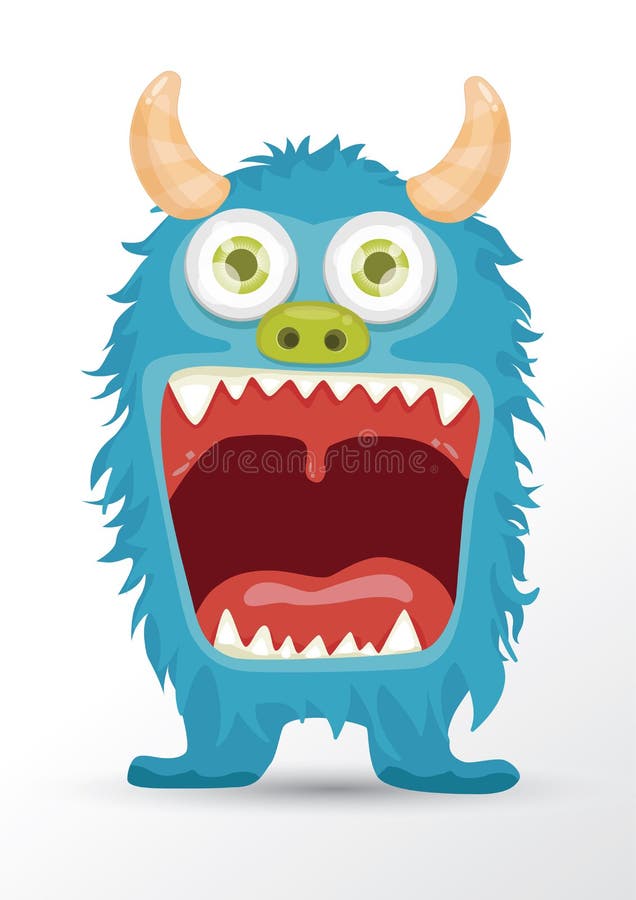 Nette Monsterkarikatur stock abbildung. Illustration von minimal - 44868171