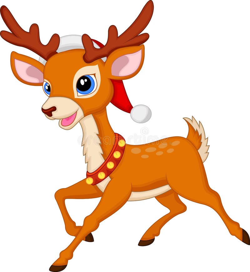 Cute-Reh-Cartoon Isoliert Auf Weißem Grund Vektor Abbildung ...