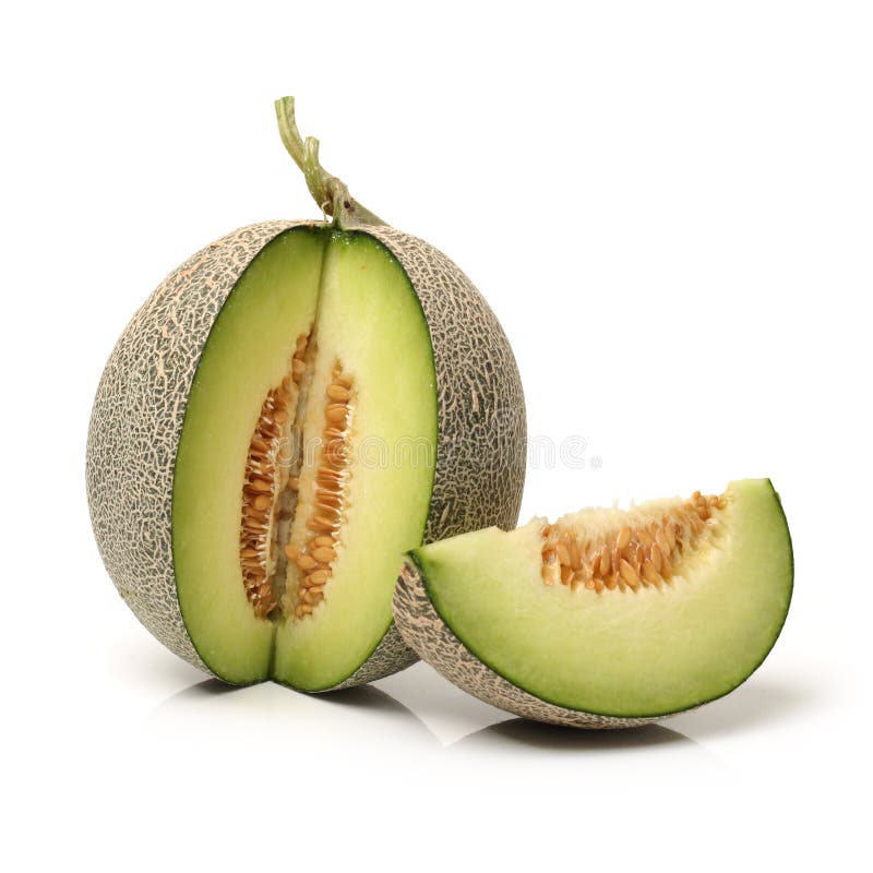 Piel De Sapo Melons Whole and Sliced Stock Image - Image of santa ...