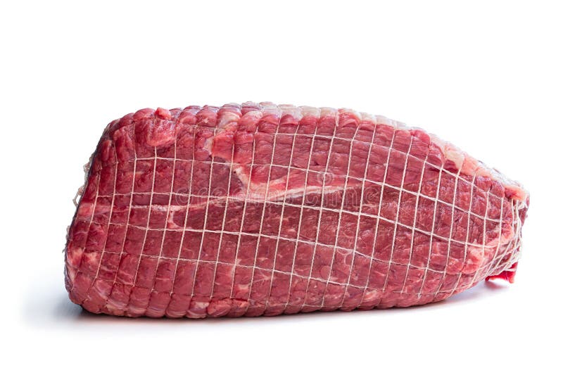 Netted Pack of Raw Meat Package Isolated on White Background Stock ...