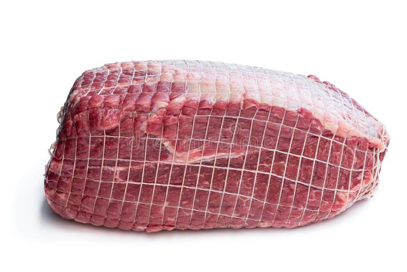 Netted Pack of Raw Meat Package Isolated on White Background Stock ...