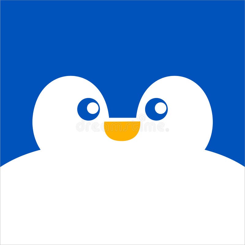 Netter Smiley Pengiun Face Background Illustration Vektor Abbildung ...