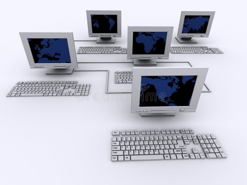 Network computer server stock illustration. Illustration of work - 11656752