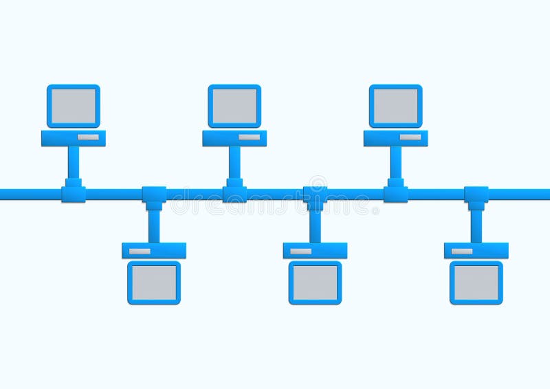 Webinar - Network of Linked Computers Stock Illustration - Illustration ...