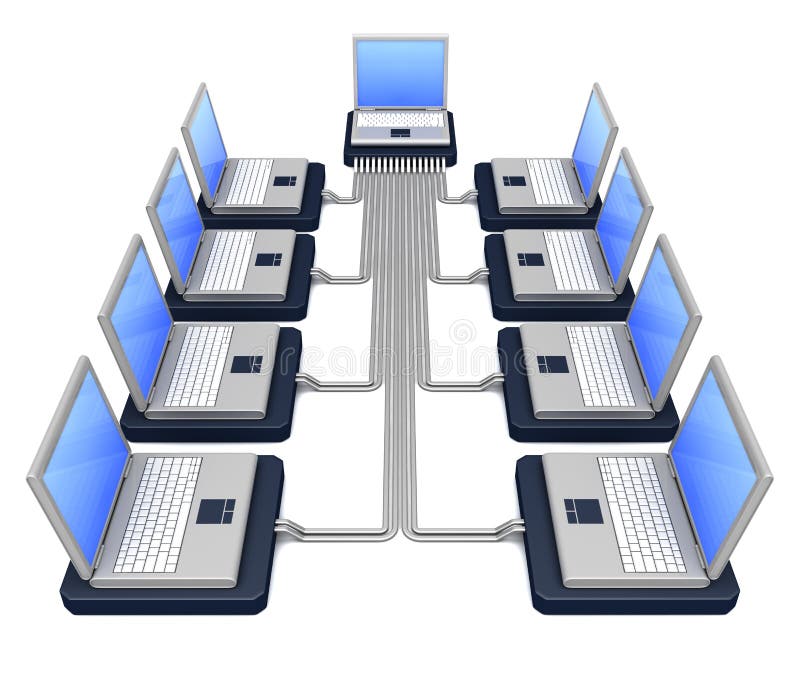 Computer Network stock illustration. Illustration of server - 4457877