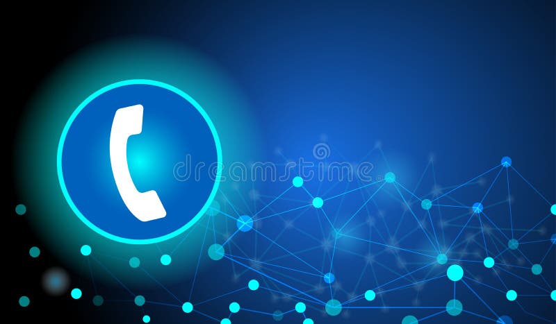 Call Answer Button Phone Icons Connected by Network Stock Illustration ...