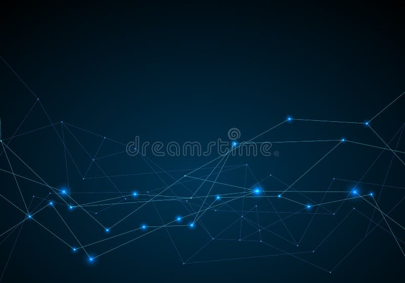 Abstract Network Blue Background, Digital Technology Concept Stock ...