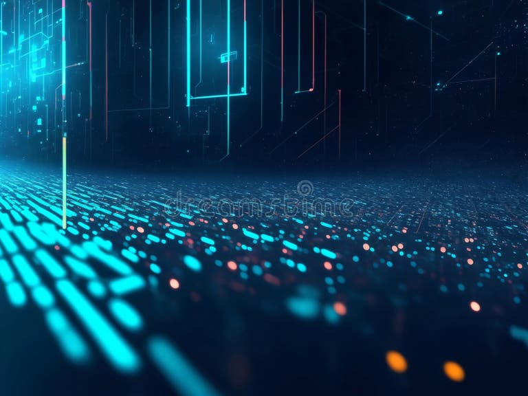 Network Abilities Technological Processes, Generative AI Illustration ...