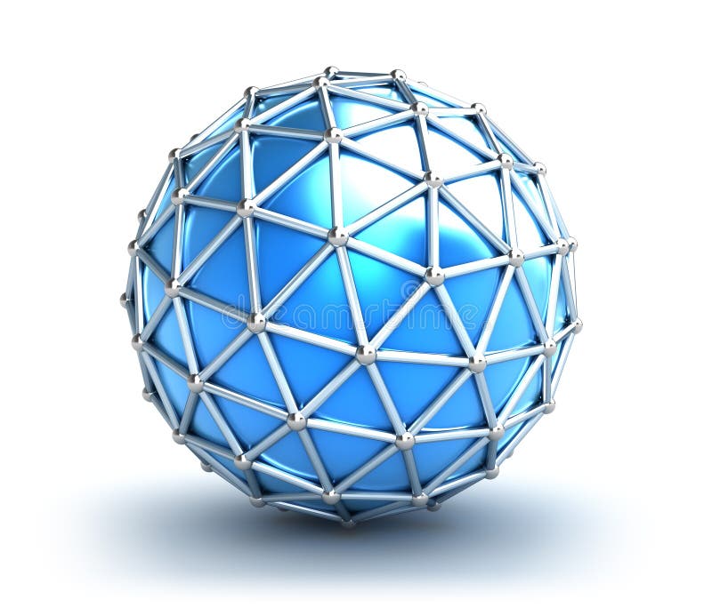 Network Abstract, 3D Concept Stock Illustration - Illustration of ...