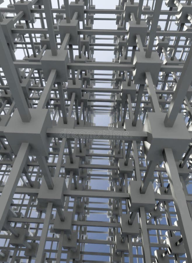 White endless network stock illustration. Illustration of block - 12046619