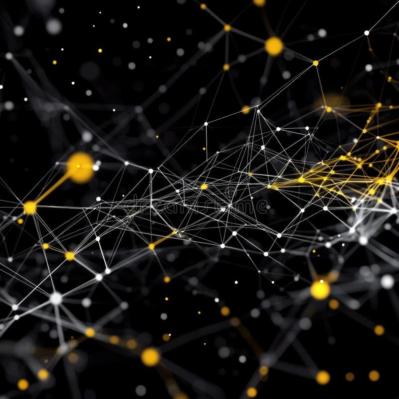 Dynamic Data Visualization Black Yellow Nodes Stock Photos - Free ...