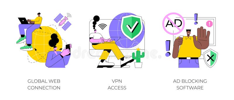 Network Access Abstract Concept Vector Illustrations. Stock Vector ...