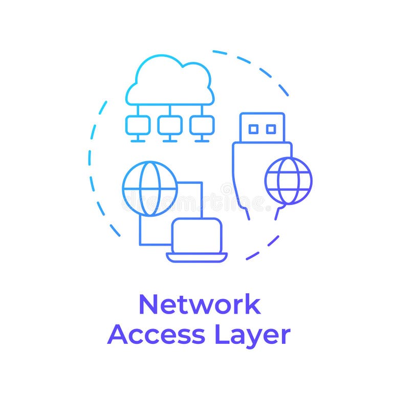 Network Access Layer Blue Gradient Concept Icon Stock Vector ...