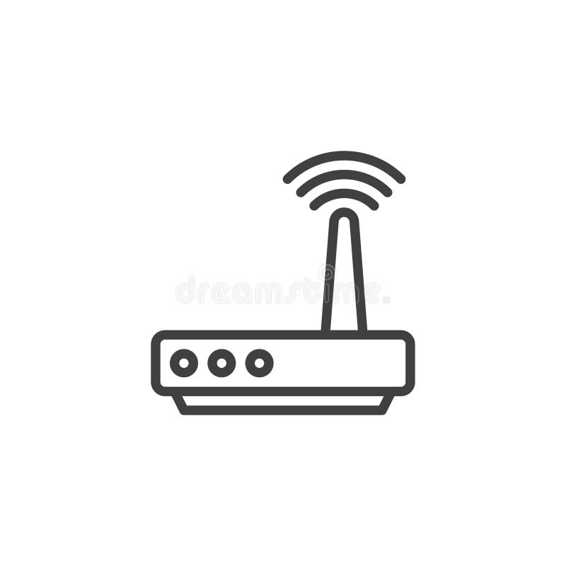 Network Access Point Line Icon Stock Vector - Illustration of symbol ...