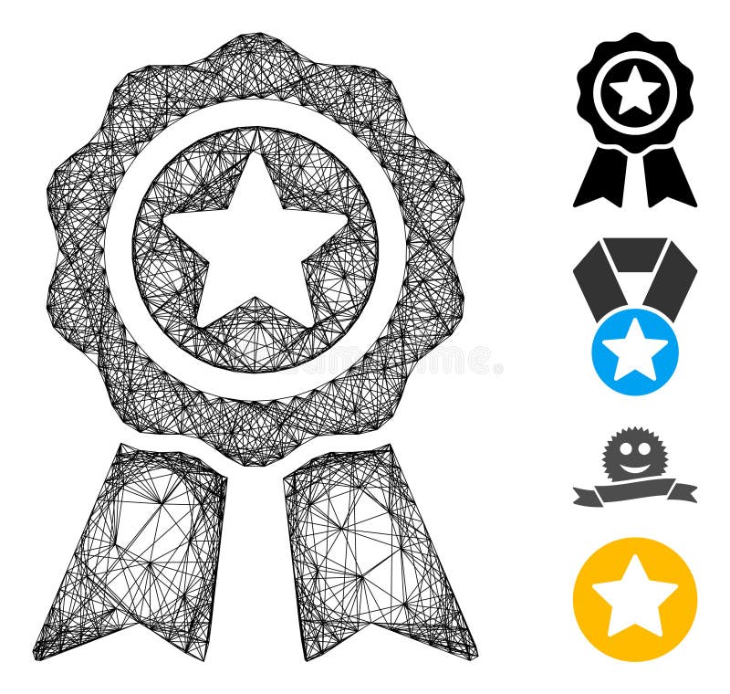 Network Achievement Seal Vector Mesh Stock Illustration - Illustration ...