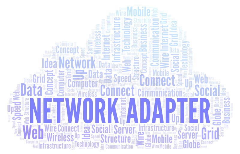 Network Adapter Word Cloud. Stock Illustration - Illustration of ...