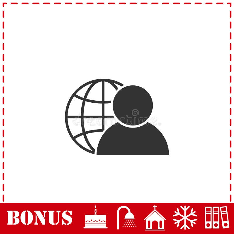 Network Administrator Icon Flat Stock Illustration - Illustration of ...