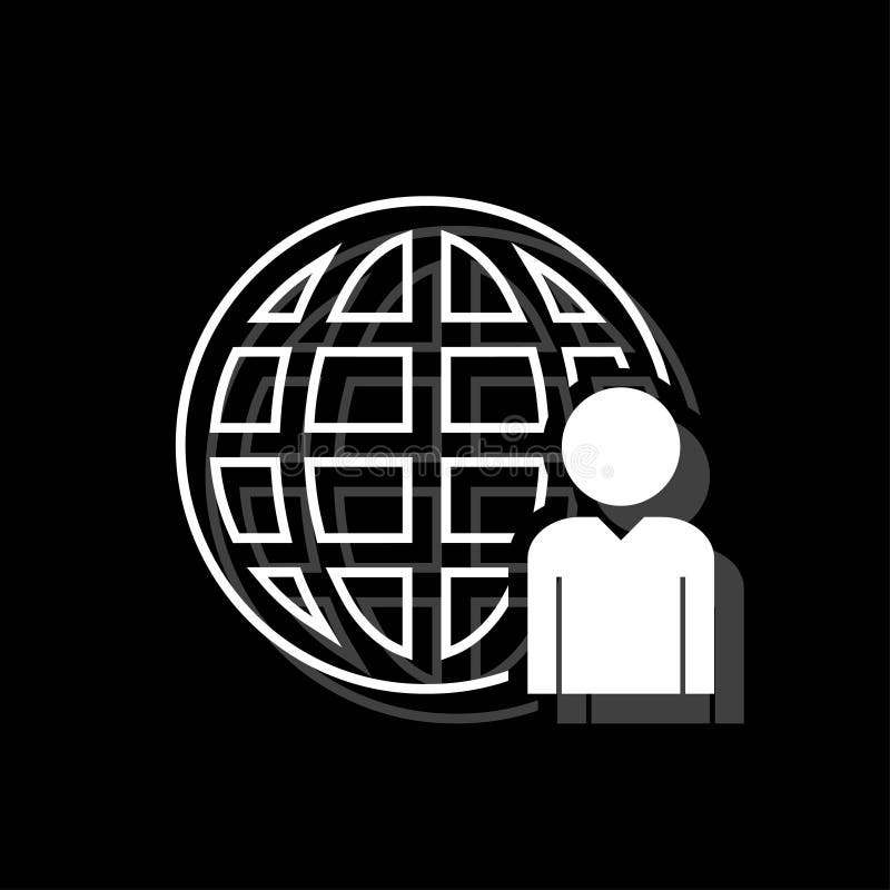 Network Administrator Icon Flat Stock Vector - Illustration of ...