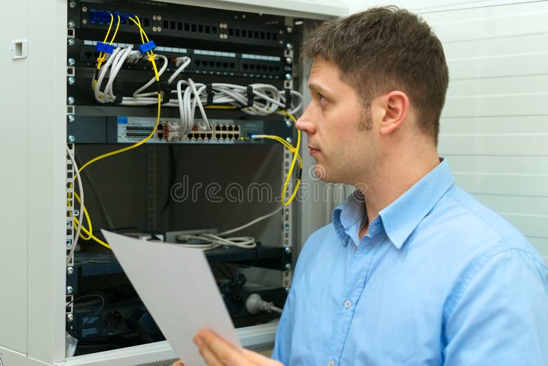 Network administrator. stock photo. Image of networking - 66300632