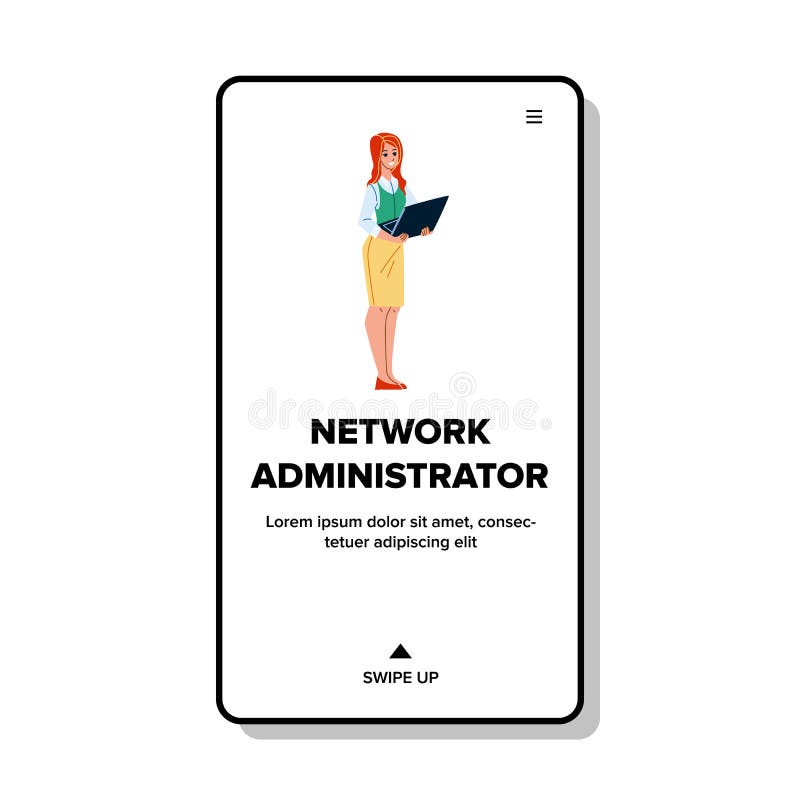 Network Administrator Vector Stock Vector - Illustration of hosting ...