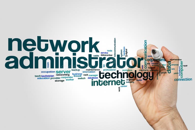 Network Administrator Word Cloud Stock Photo - Image of data, cable ...