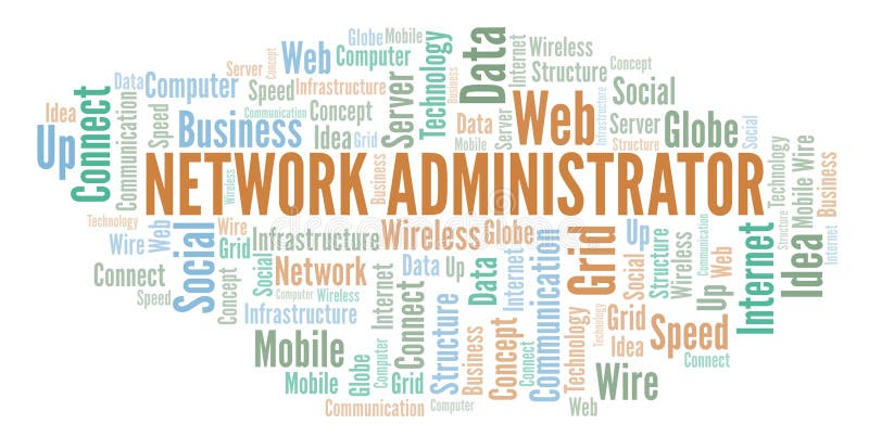Network Administrator Word Cloud. Stock Illustration - Illustration of ...