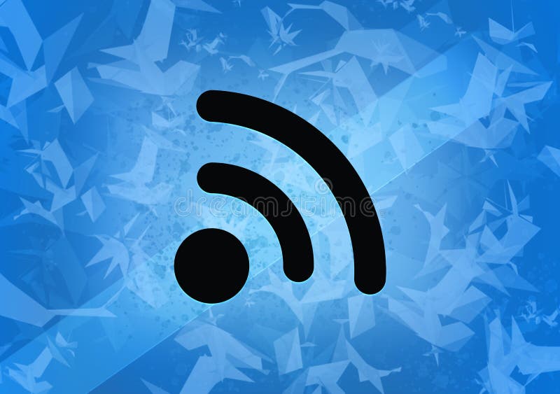 Network Aesthetic Abstract Icon on Blue Background Stock Illustration ...