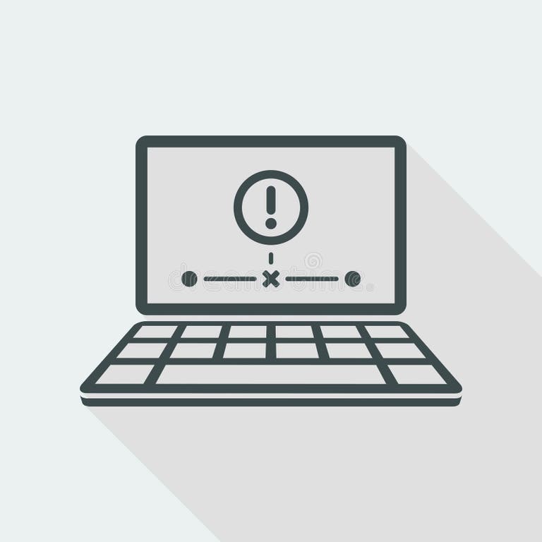 Network Alert Error - Flat Minimal Icon Stock Vector - Illustration of ...