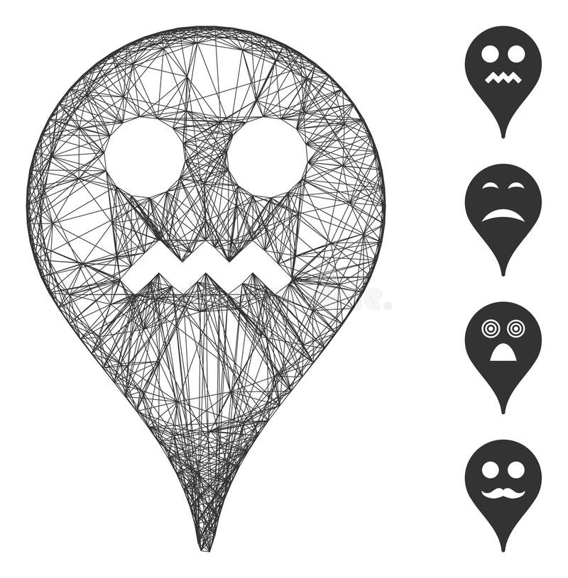 Network Angry Smiley Map Marker Vector Mesh Stock Illustration ... Network Angry Smiley Map Marker Vector Mesh Stock Illustration ...