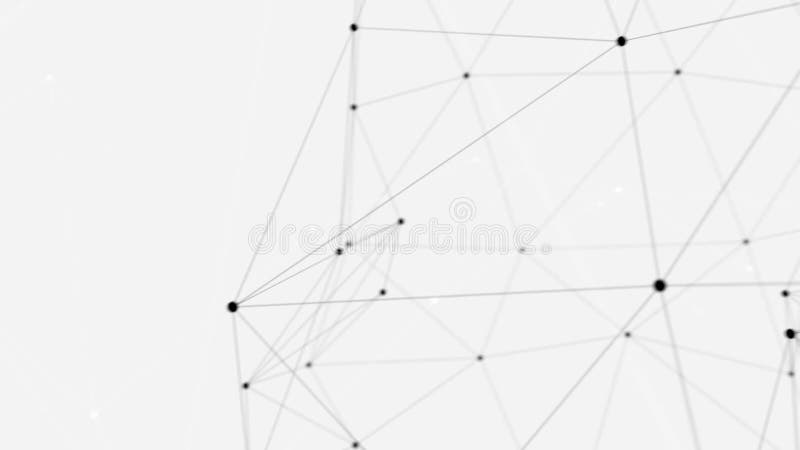 Network Animation Connected Dots on White Background. Stock Video ...