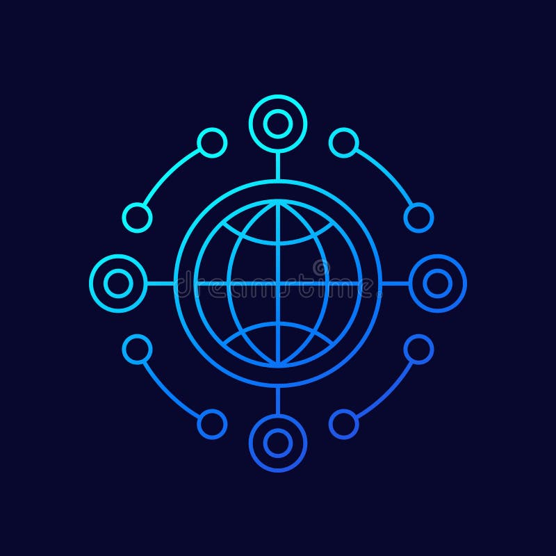 Network Api Line Vector Icon Stock Vector - Illustration of application ...