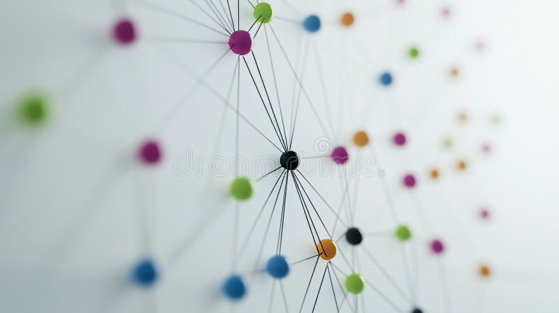 A Network Architecture and Interconnected Systems are Shown As Colored ...