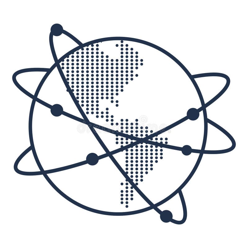 Network Around Earth Planet Stock Vector - Illustration of globe ...