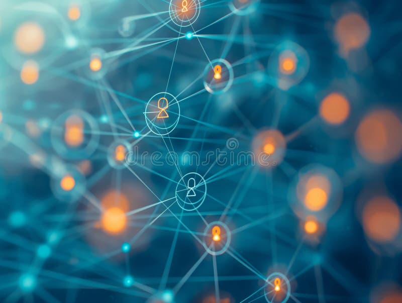 Network of Atomic Connections Stock Image - Image of information ...