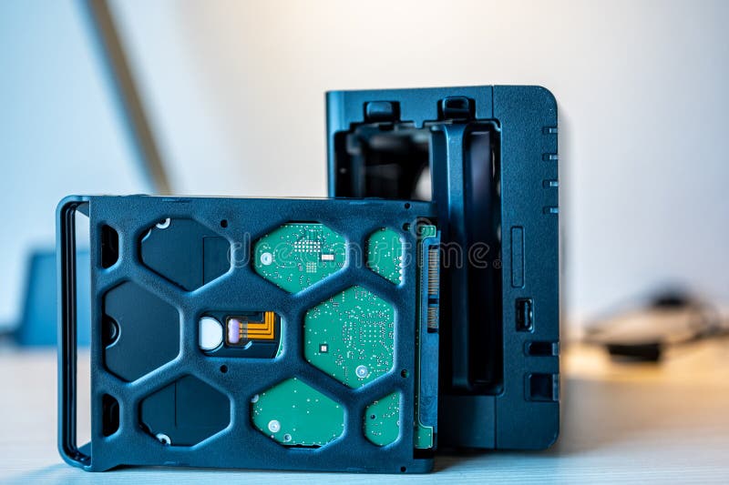 Network Attached Storage NAS with a Single Bay Pulled Setup at a Home ...