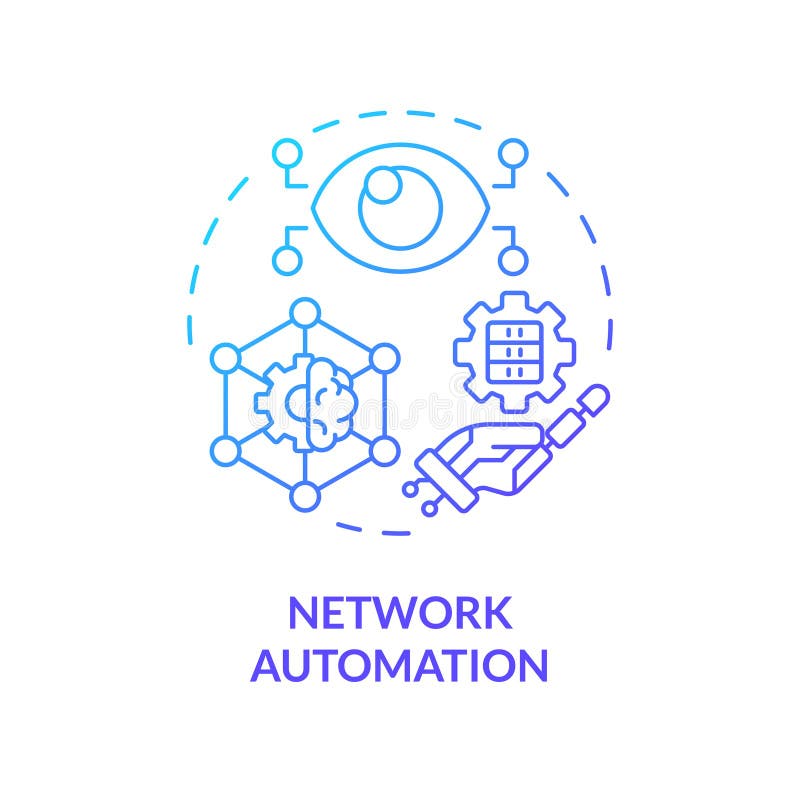 Network Automation Blue Gradient Concept Icon Stock Vector ...