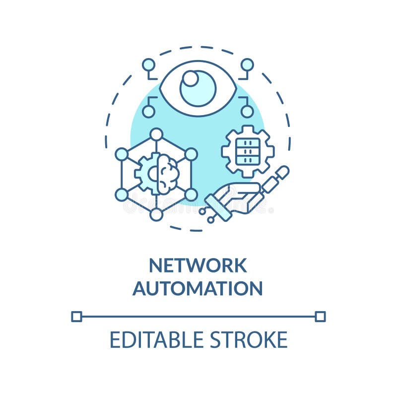 Network Automation Soft Blue Concept Icon Stock Vector - Illustration ...