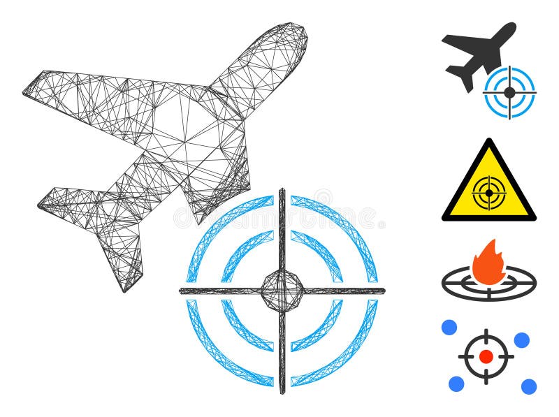 Network Aviation Target Vector Mesh Stock Vector - Illustration of ...