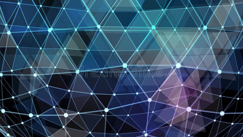 Network Background Abstract Polygon Triangle and Dots Stock ...