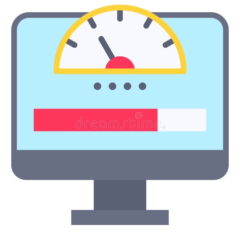 Network Bandwidth, Telecommuting or Remote Work Icon Stock Vector ...