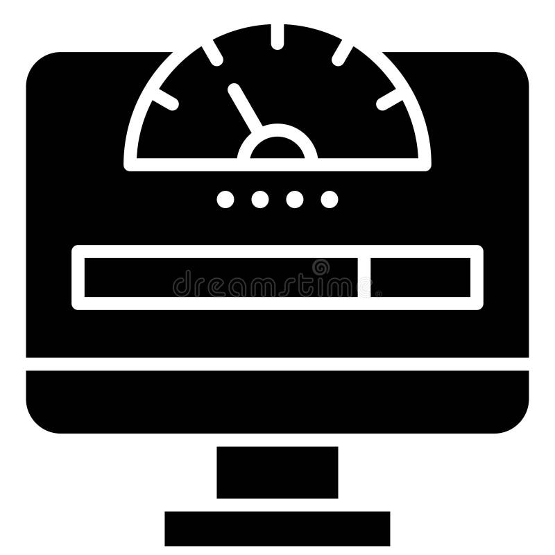 Network Bandwidth, Telecommuting or Remote Work Icon Stock Vector ...
