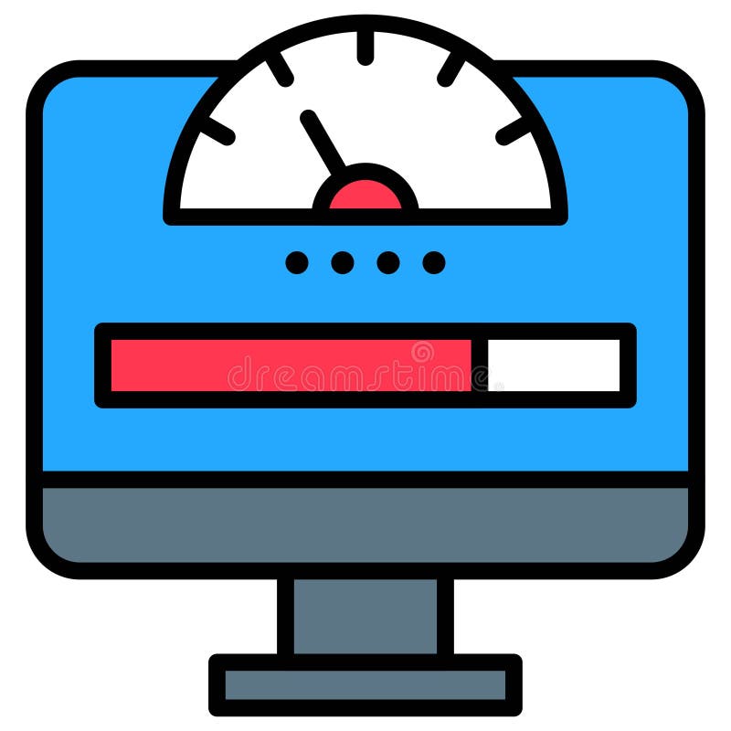 Network Bandwidth, Telecommuting or Remote Work Icon Stock Vector ...